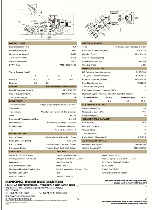 Wheel Loader Lonking LG833 Pro – Alat Berat Wheel Loader, Forklif ...